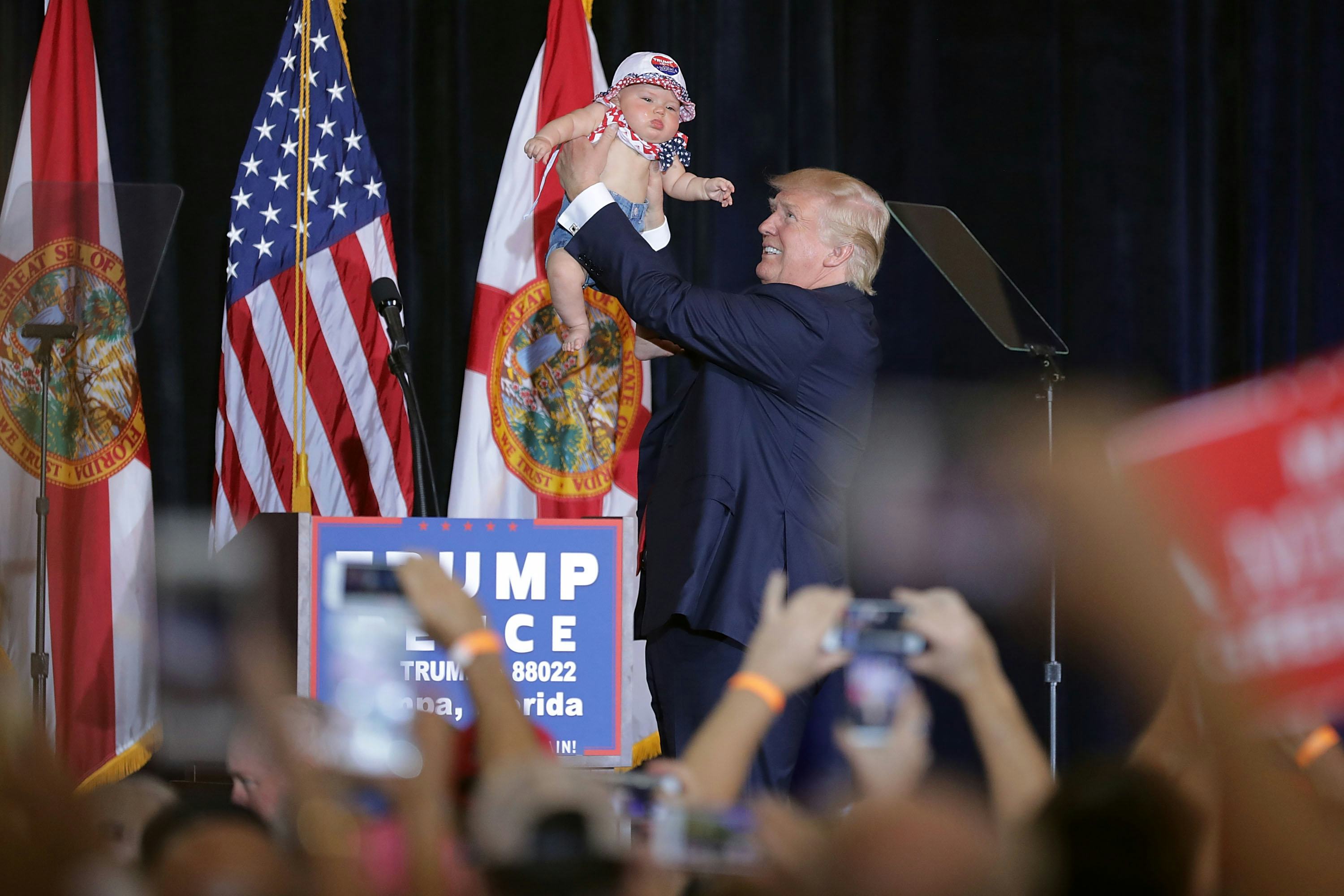 Donald Trump Brings A Baby On Stage During A Rally & It Was Bizarre