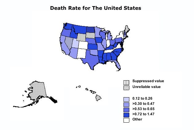 Maps Of Recent SIDS Cases & Cases 10 Years Ago Show How Things Have ...